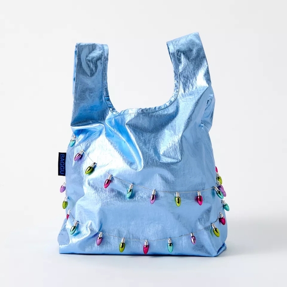 BAGGU | Bags | Nwt Baggu Baby Baggu Reusable Tote Bag Metallic Light ...
